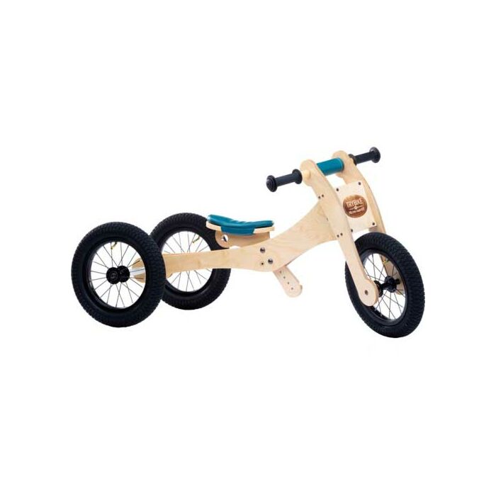 Trybike Balance Bike 4 in 1 Wood Blue
